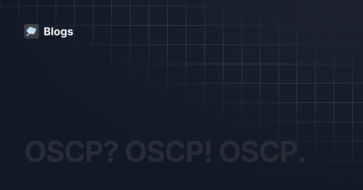 OSCP? OSCP! OSCP. | Blogs